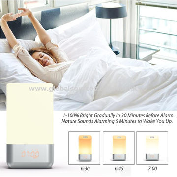 Natural Light Alarm Clock Smart Intelligent Sunrise Simulate Wake Up ...