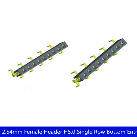 Buy Wholesale China 2.54mm Female Header H5.0 Single Row Bottom Entry ...
