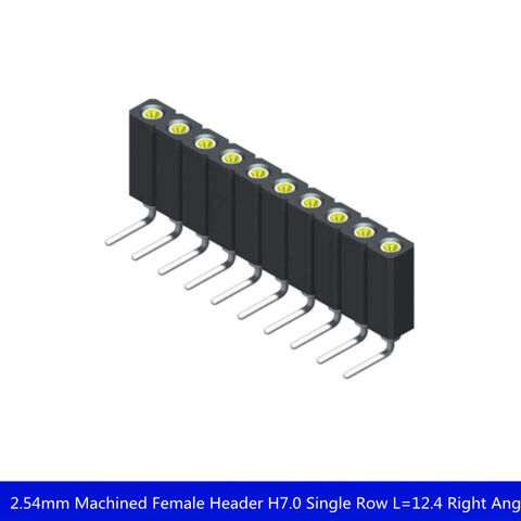 Buy Wholesale China 2.54mm Machined Female Header H7.0 Single Row ...