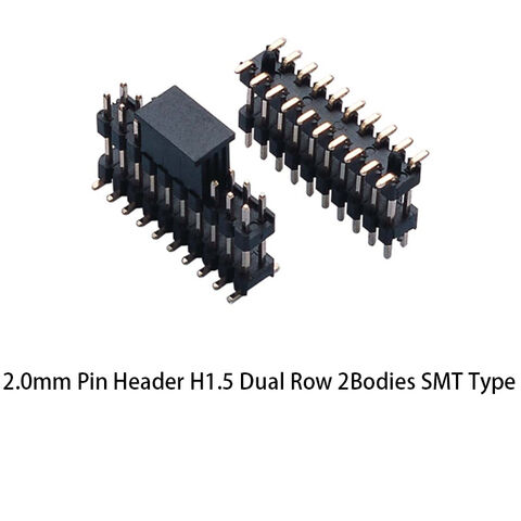 Buy Wholesale China 2.0mm Pin Header H1.5 Dual Row 2 Bodies Smt & Pin ...