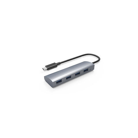 Superspeed Usb-c To 4-port Usb3.0 Aluminum Laptop Hub - China Wholesale ...