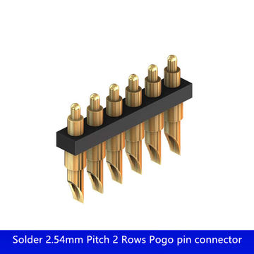 Buy Wholesale China Solder 2.54mm Pitch 2 Rows Pogo Pin Connector ...