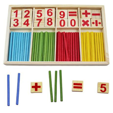 Baby Mathematical Educational Toy Math Intelligence Stick Wooden Number ...