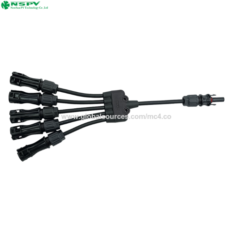 China TUV Parallel PV cable 5male connectors to 1 female connector ...