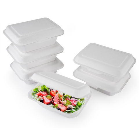 Buy Wholesale China Sugarcane Bagasse Shallow Food Clamshell Box ...