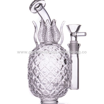 China 8 inches pineapple Holographic Rainbow glass bong smoking water ...