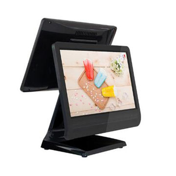 China Supermarket cashier pos cash register touch screen desktop pc ...
