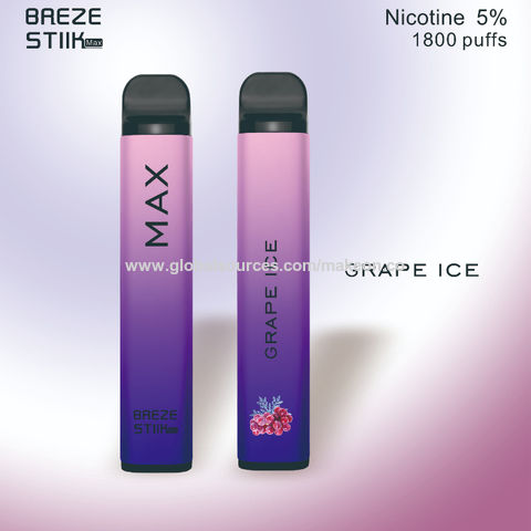 China Hot Disposable Vape Pens Breze Stiik Max 1800 puffs Electronic ...