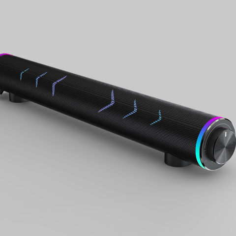 China RGB Long Round Shape Bluetooth 5.0 Version soundbar speaker on ...