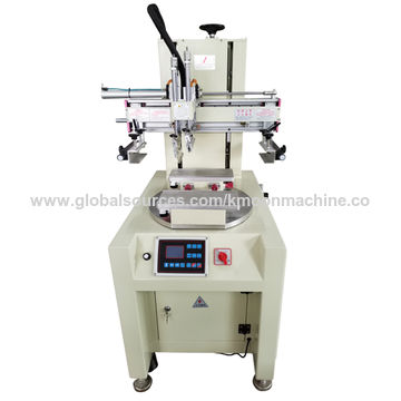 Automatic flat screen printing machine, two-station rotary screen ...