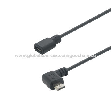 Buy Wholesale China Micro Usb 90 Degree Bend Male To Female Extension ...