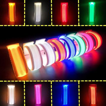 China LED Glow Bracelets Light Up Wristbands Flashing Arm Wrist Bands ...