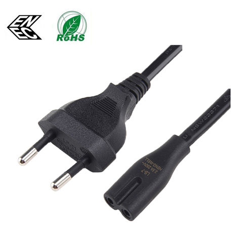 Buy Wholesale China Eu 2 Pin Plug Power Extension Iec Power Cord C7 ...