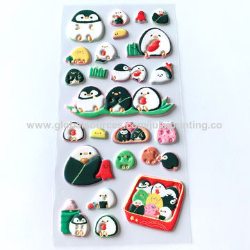 China Custom Cute Puffy Sticker Cartoon Animal Foam Sticker Custom ...