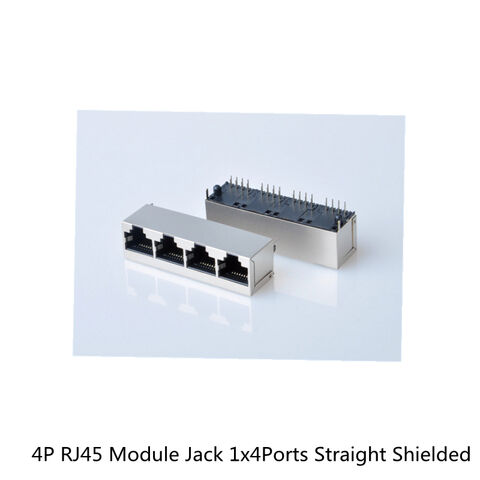 Buy Wholesale China 4p Rj45 Module Jack 1x4ports Straight Shielded ...