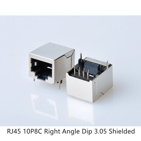 RJ45 10P8C Right Angle Dip 3.05 Shielded, RJ45 female connector RJ45 ...