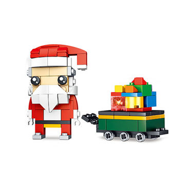 Puzzle Christmas Santa Claus & Gift Box Building Blocks Toys For Kids ...