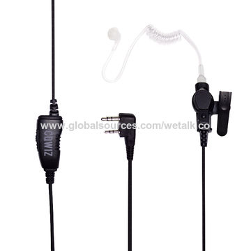 Two way radio earphone with PTT design for all K jack 2 way radio, two ...