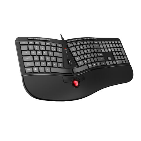 China Ergonomic wired trackball keyboard office desktop for computer on ...