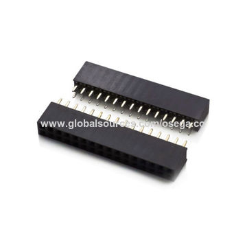 China Right Angle Pin Header 2.54 Female Header Single Row Double Row ...
