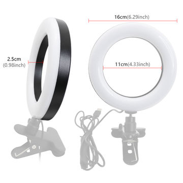 Buy Wholesale China Aluminum Alloy 6 Inch Rgb Ring Light With Desktop ...