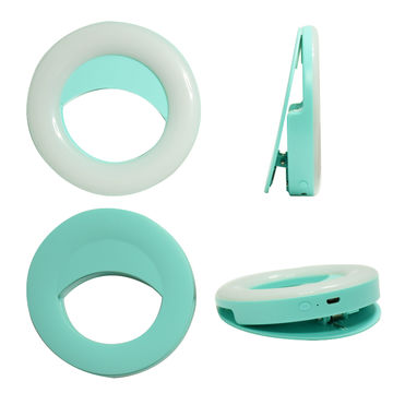 China New Rechargeable Clip On Selfie Light Ring For Cell Phone ...