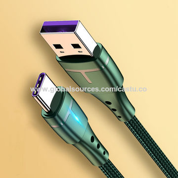 Buy Wholesale China Customized Usb Nylon Braided Led Charge Cable ...