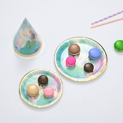 China Cute creative eco friendly disposable paper plate set for ...