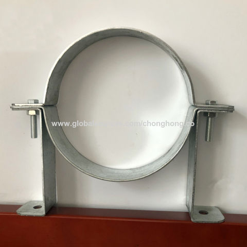 Buy Wholesale China Galvanized Flat Iron Pipe Clamp Two-piece Pipe Hoop ...