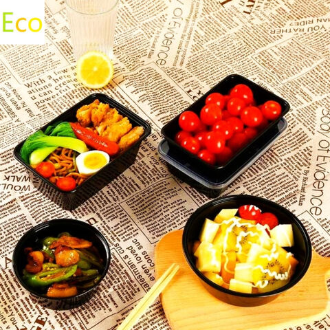 Pla Disposable Microwave Fast Food Container Box Plastic Lunch Bento ...