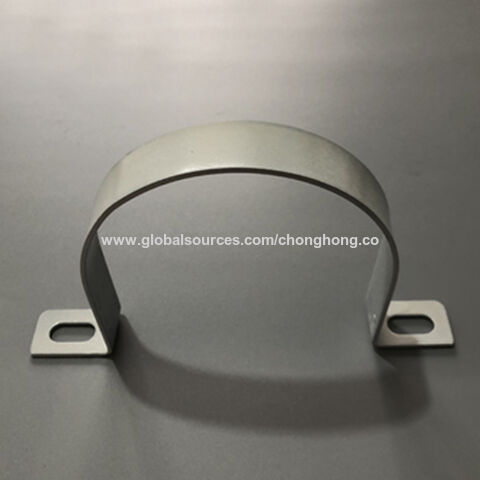 China 125mm U-shaped Clamp Hoop Steel Plate Spray Paint Pipe Hoop ...