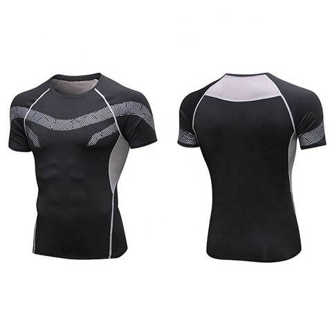 Custom Flatlock Seam Print Compression Fitness Shirt, Fitness T Shirt ...