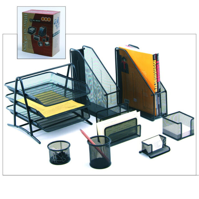 China Mesh office set,office stationery sets,desktop accessories ...