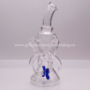 7.6inch Windmill Wheel Glass Bong Hookah Clear Recycler Oil Rig ...
