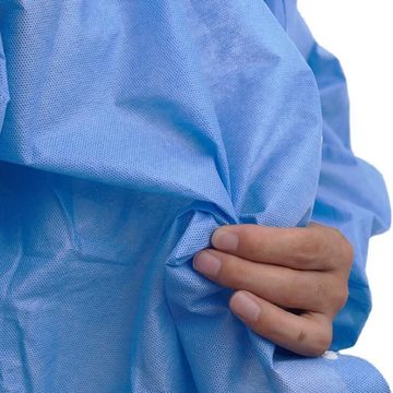 Waterproof comfortable disposable blue sms antistatic isolation gown ...
