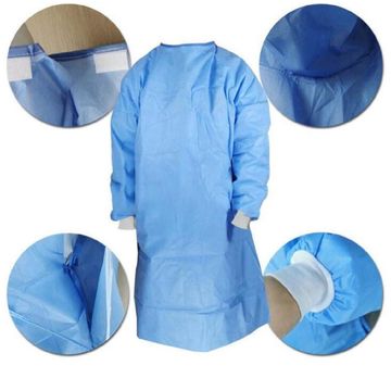 Isolation Gowns Sterile Disposable Blue Pp Pe Material Waterproof Gown ...