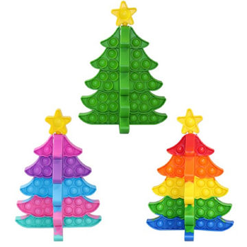 China 2021 New Design Silicone Pop Up Bubble Fidget Toys Christmas Tree ...