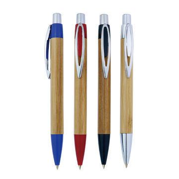 Buy Wholesale China Promotional Bamboo Wooden Ink Ball Pen With Custom Logo & Bamboo Ballpoint ...