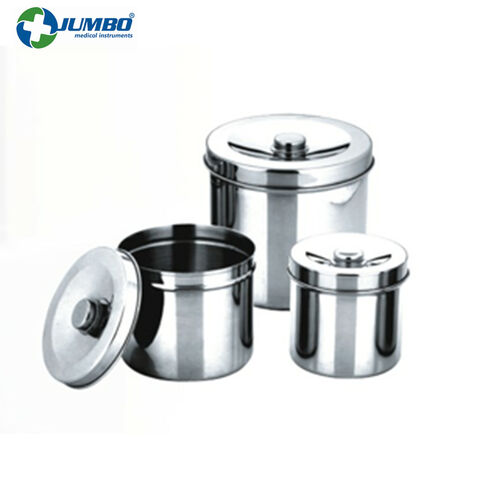 Buy Wholesale China Hospital Medical Stainless Steel Gauze Jar With Lid ...