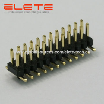 China 1.27mm SMD connector with locating post male pin header on Global ...