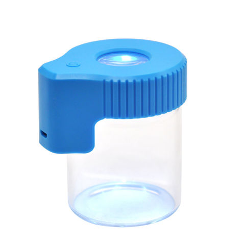 China Magnifying LED Jar Herb Stash Weed Viewing Containers for Smoke ...