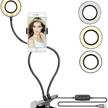 Buy Wholesale China 2 In 1 Led Fill Light Cell Phone Holder Makeup ...