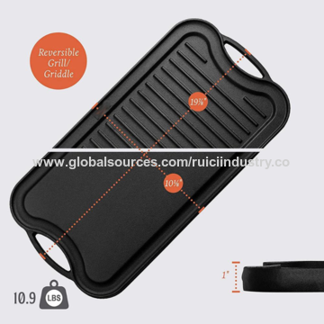 Buy Wholesale China Cast Iron Griddle For Gas Stovetop Cast Iron Grill ...