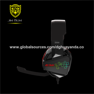 China JINDUN Professional PC Gaming Headset with RGB lighting, Metallic ...