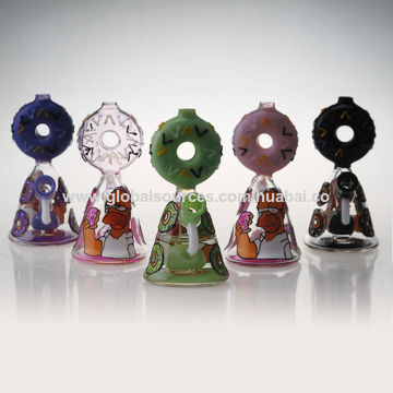 Donut Party Bong Hookah Glass Water Pipes Bong Unique Tobacco Kits Dab ...