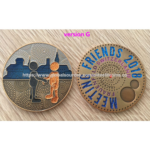 Buy Wholesale China Custom Geo Challenge Coin,soft Enamel With Glitters ...