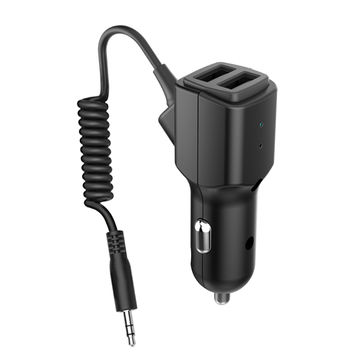 China Bluetooth V5.0 Car Charger With Bluetooth Receiver Function, 2-in ...
