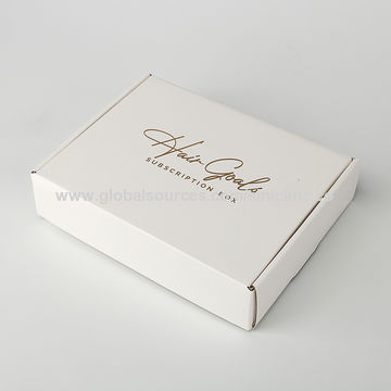 Buy Wholesale China White Shipping Box With Gold Logo E Flute ...