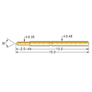 Buy Wholesale China Spring Contact Probes Pcb Test Pin Test Probe Gold ...