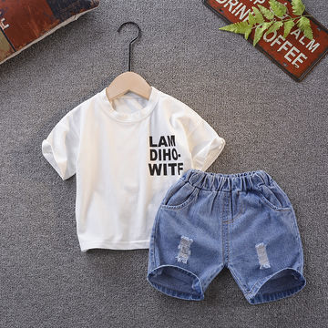 Spring kids clothing set wholesale summer t-shirt and short custom ...